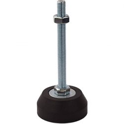 100mm X M10 Rubber Fixed Leveling Foot (LVR119) - Richmond Wheel ...
