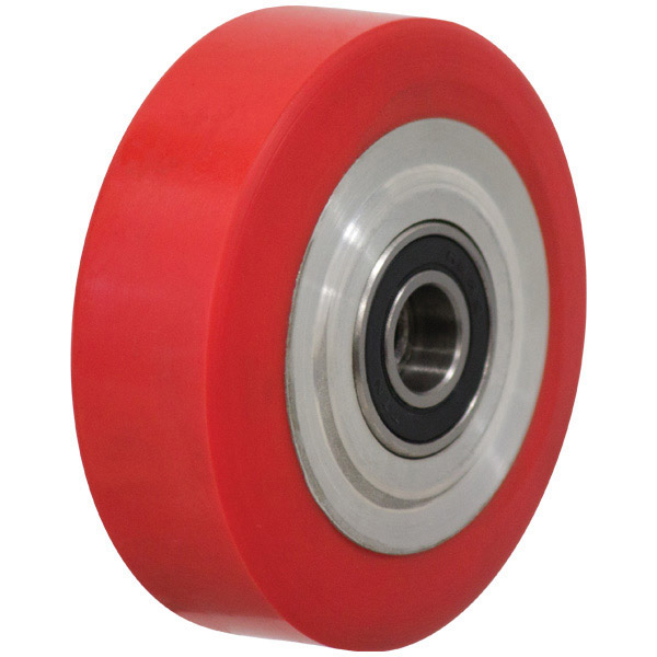 75mm Polyurethane Tyred Aluminium Centred Wheel | 1/2" Axle Diameter ...
