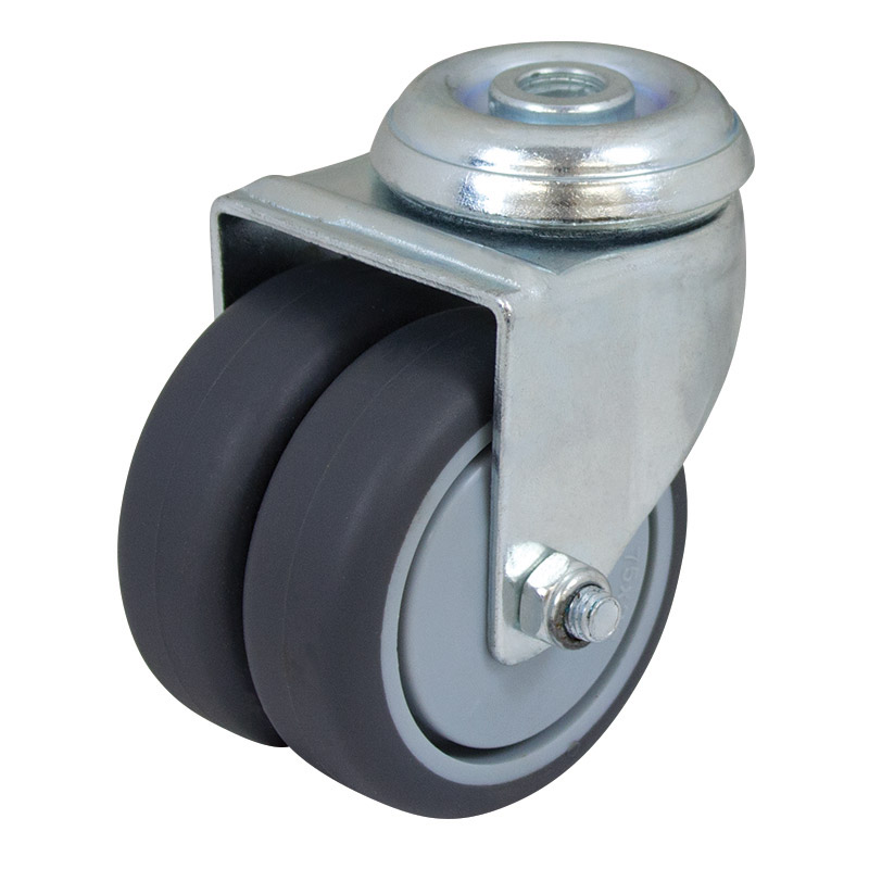 75mm Twin Wheel Utility Bolt Castor (S3722) - Richmond Wheel & Castor Co