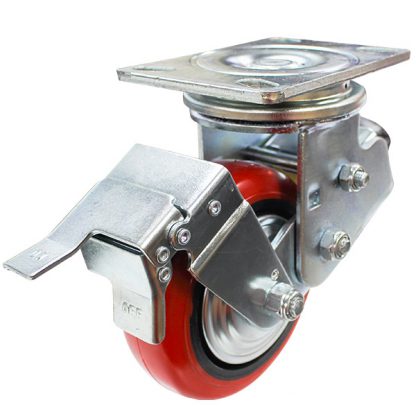 150mm Poly Spring Loaded Swivel Castor with Brake (S6088B) - Richmond ...
