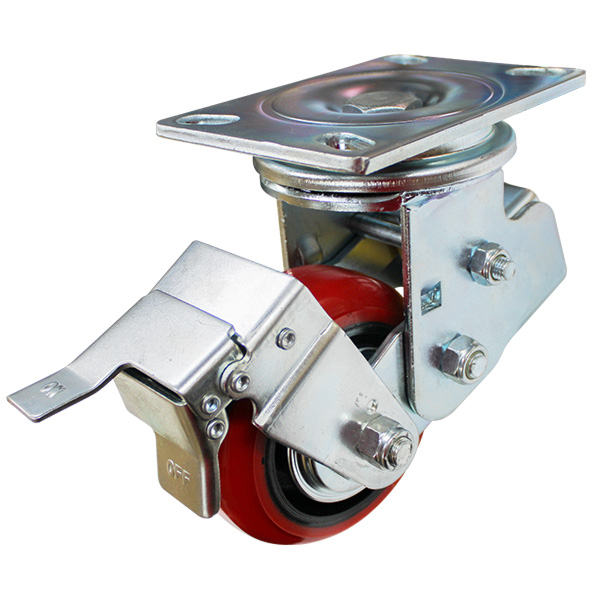 125mm Poly Spring Loaded Swivel Castor with Brake (S5088B) - Richmond ...