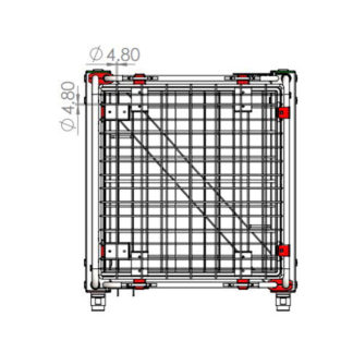 4 Sided Security Roll Cage – Z-Base (RCR511) - Richmond Wheel & Castor Co