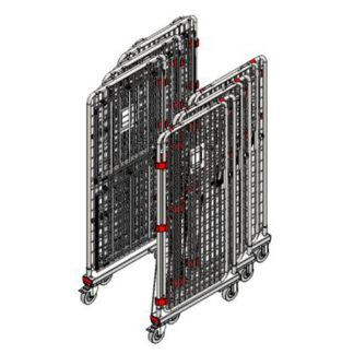 4 Sided Security Roll Cage – Z-Base (RCR511) - Richmond Wheel & Castor Co
