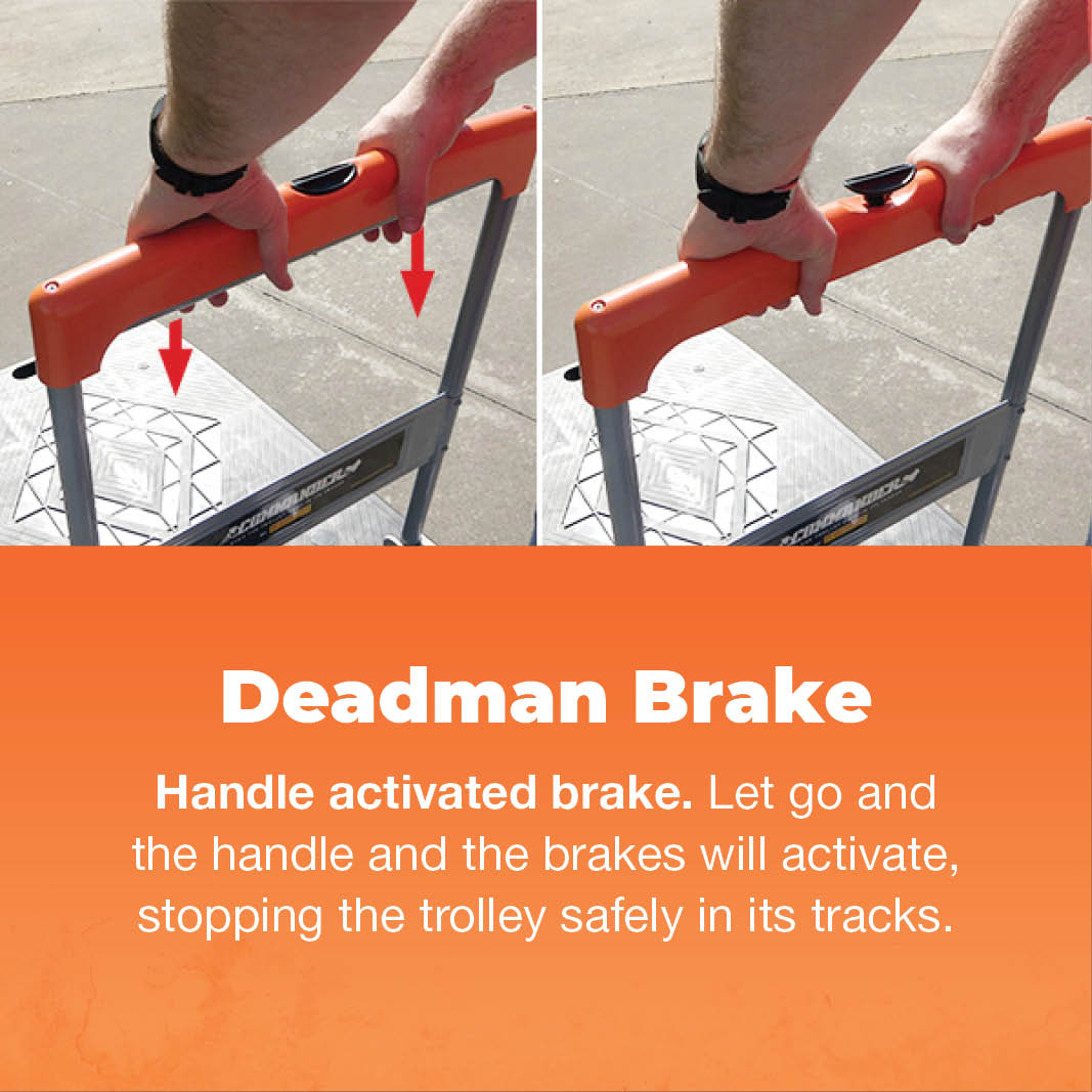 Commander 900 x 600mm Platform Trolley with Deadman Brake (PFR043 ...