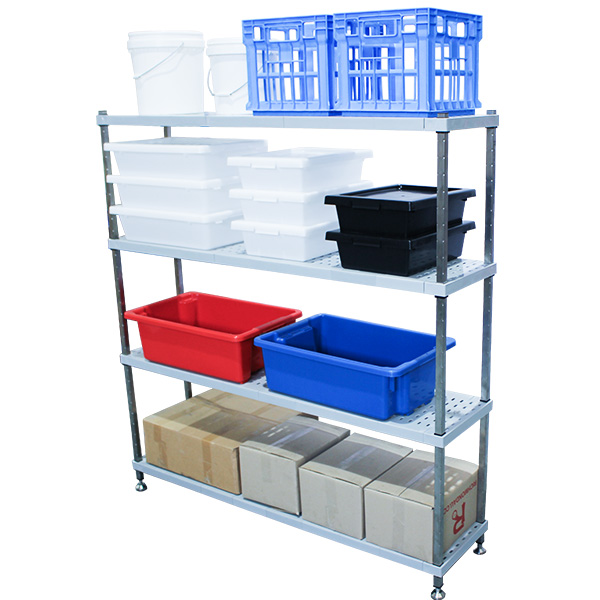 4 Tier Stainless Steel Coolroom Shelving – 1200mm (W) x 380mm (D) x ...