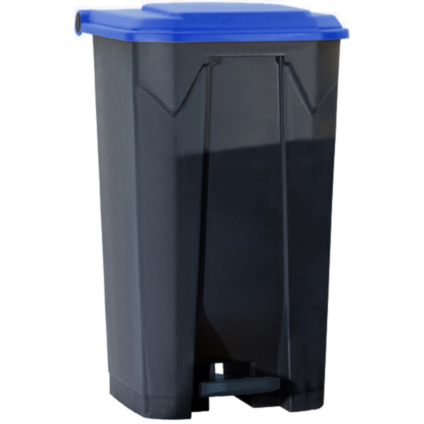 100L Pedal Bin - Blue Lid (PBS100BLU) - Richmond Wheel & Castor Co