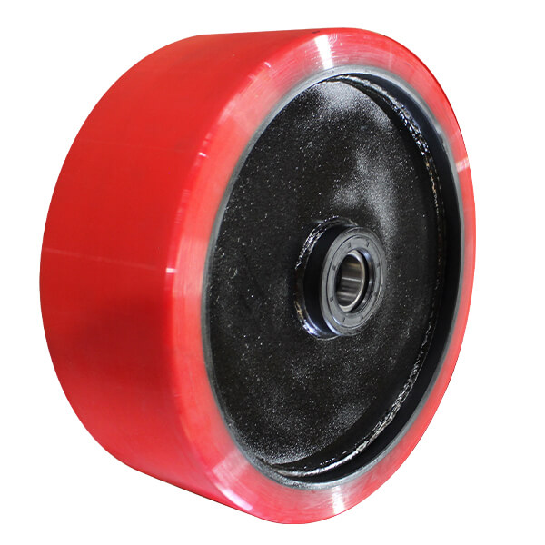 250mm Polyurethane Tyred Cast Iron Centred Wheel | 20mm Axle Diameter ...