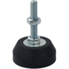 50mm X M10 Rubber Fixed Leveling Foot (LVR118) - Richmond Rolling Solutions