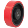 250mm Polyurethane Tyred Cast Iron Centred Wheel | 25mm Axle Diameter ...