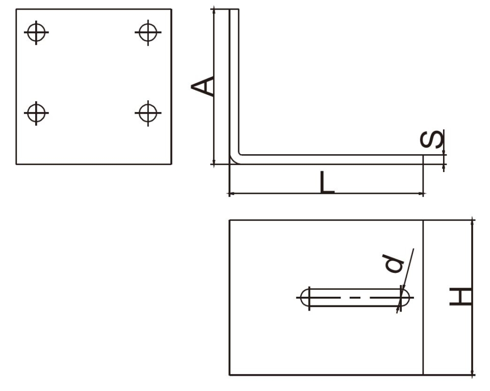 Post Bracket for Gate End Stop (GTR263) - Richmond Rolling Solutions