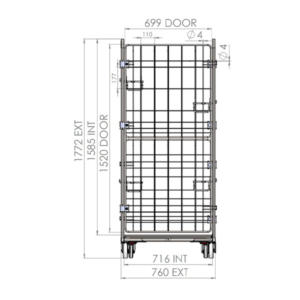 4 Sided Roll Cage with 2 Half Doors + 1 Full Door - A Base (RCR400 ...