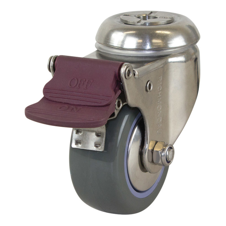 75mm Poly Nylon Wheel 80kg Capacity Castor (S3384B) - Richmond Rolling ...