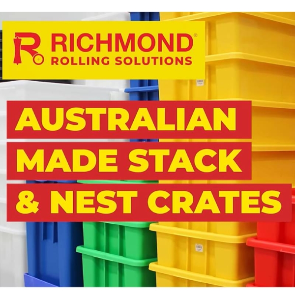 32L Stack & Nest Crate Blue (SNR003RWCBLU) - Richmond Rolling Solutions