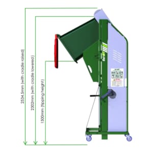 Simpro Ezi-MT Manual Bin Lifter 1.5m (WBL1500MAN) - Richmond Rolling Solutions