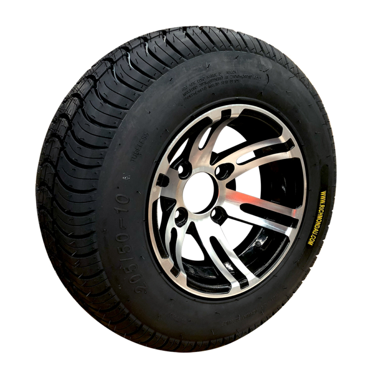 205/50-10 Pneumatic Golf Buggy Wheel With Mini 4 Stud Pattern Aluminium ...