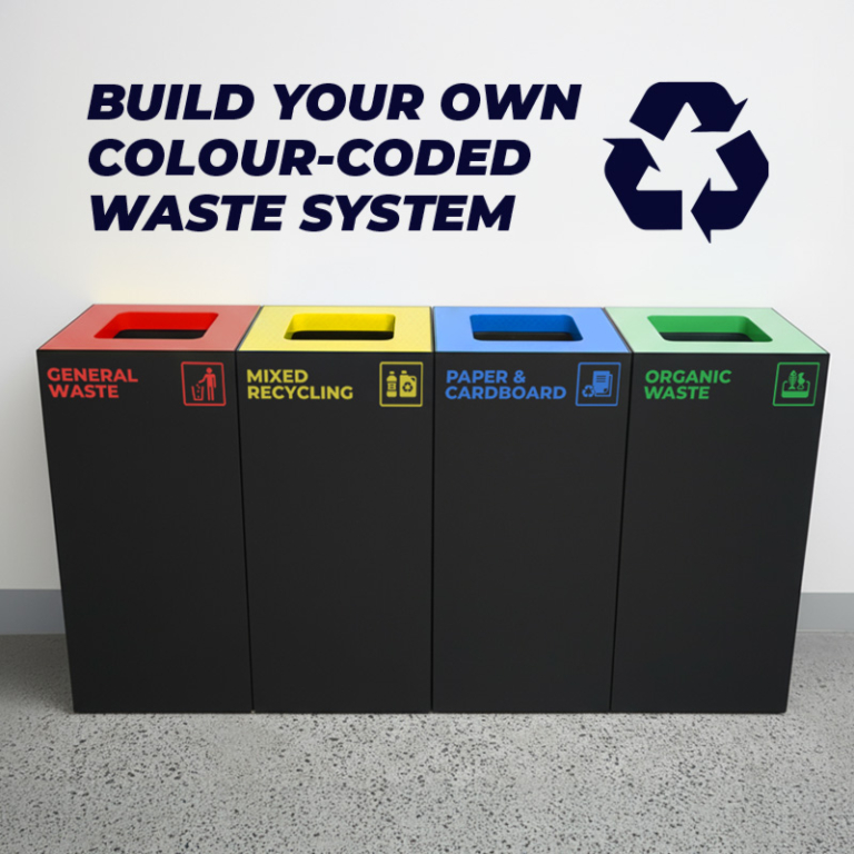 Waste Recycling Station Bin – Green Lid – Organic/Food Waste (WRS003 ...
