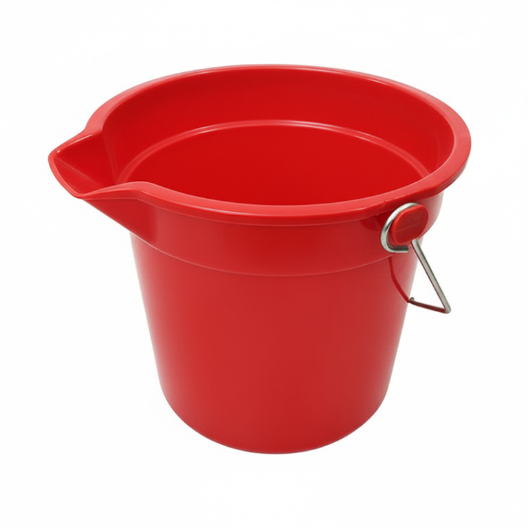 10L Red Cleaning Bucket with Stainless Steel Handle (RCB001RED ...