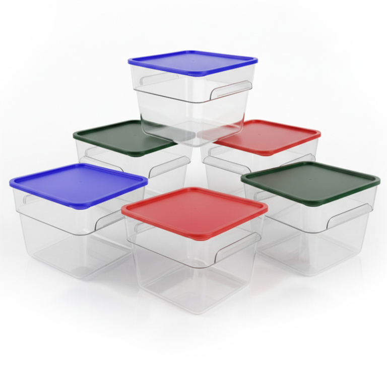 5.7L & 7.4L Medium Clear Polycarbonate Food Storage Container Kit ...