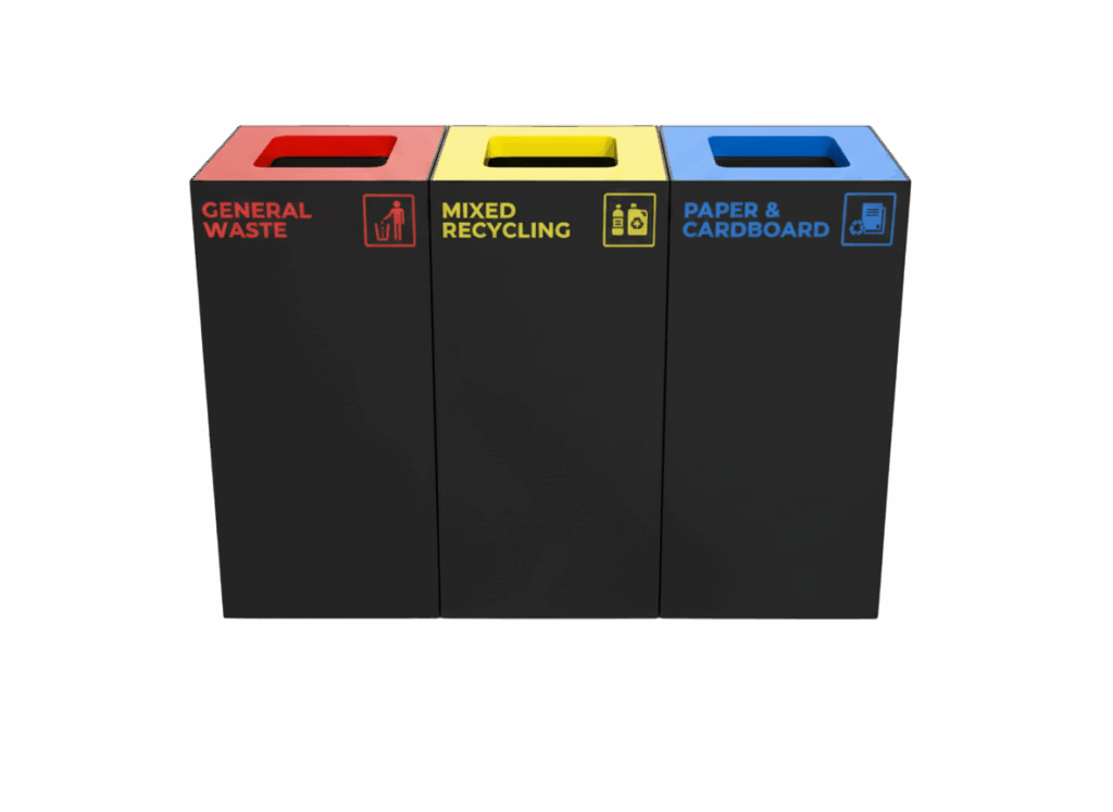Waste Recycling Station Kit - General Waste, Recycling, Paper ...