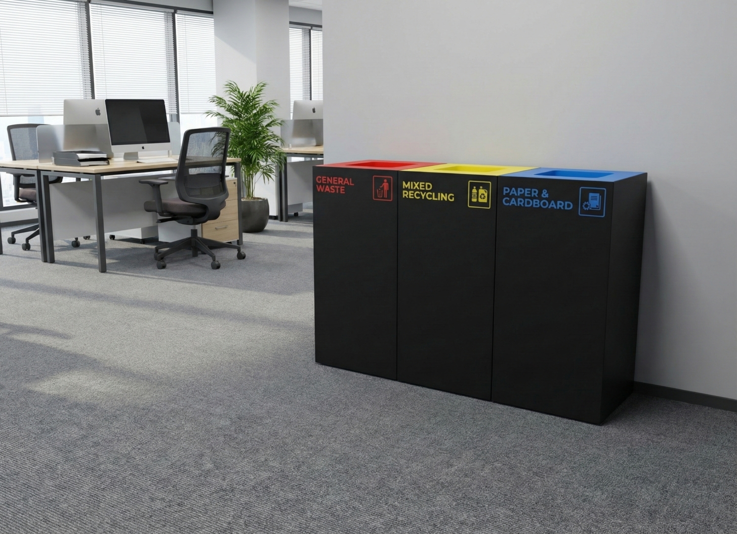 Waste Recycling Station Kit - General Waste, Recycling, Paper ...