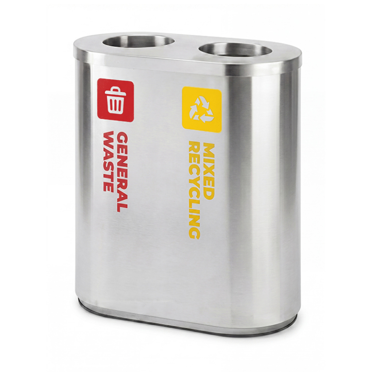 Stainless Steel Waste Sorting Station - Red & Yellow (WRS010 ...