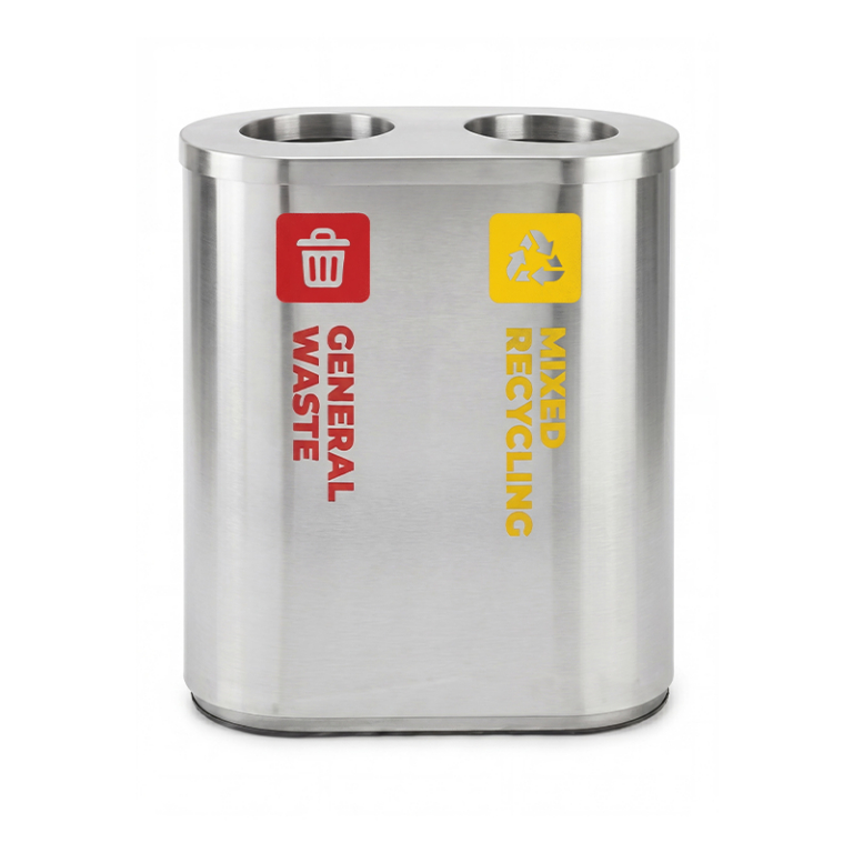 Stainless Steel Waste Sorting Station - Red & Yellow (WRS010 ...